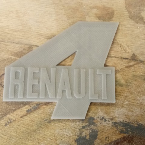 Download STL file Renault R4 logo Base • 3D printable template ・ Cults