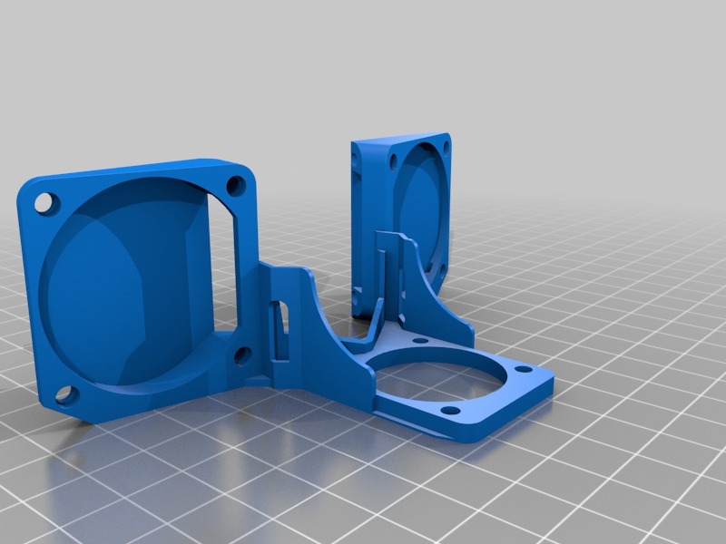 Бесплатный 3D файл E3D 40 мм двойной вентилятор для V6 и Volcano・Шаблон для 3D-печати для ...