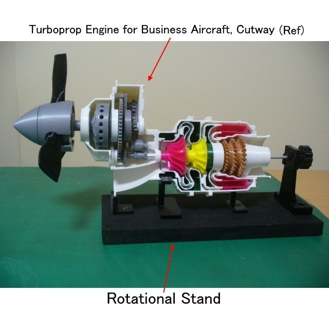 Free STL file Rotational Stand for Turboprop Engine Cutaway・3D printer ...