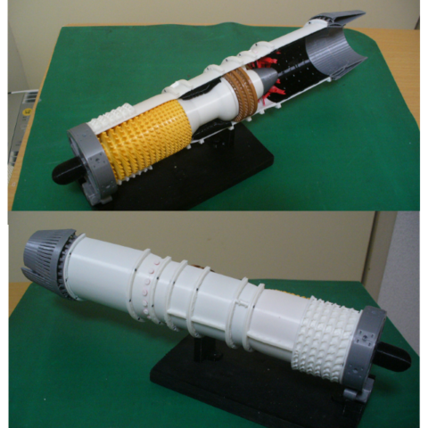 Descargar diseños 3D Jet Engine, Single-Spool con AfterBurner ・ Cults