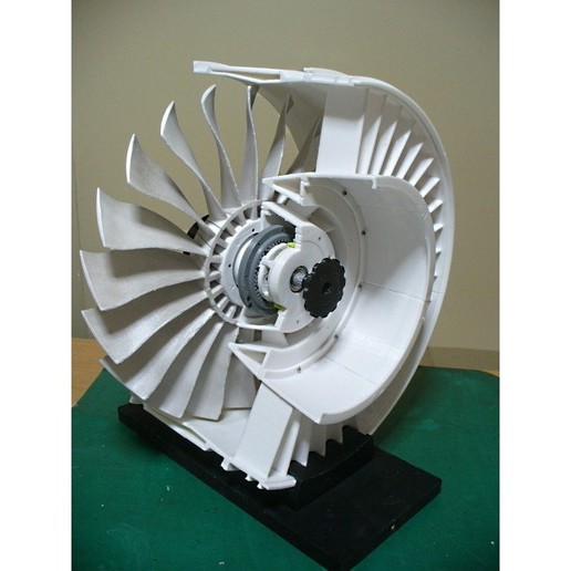 Download STL file Geared Turbofan Engine (GTF), 10 inch Fan Module • 3D ...