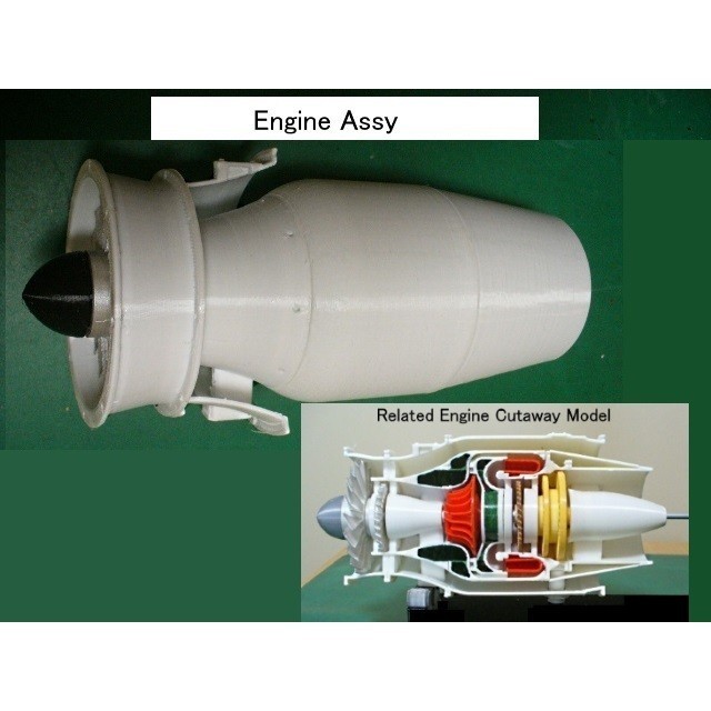 Download STL file Thrust Reverser for Business Turbofan, Bucket Type ...