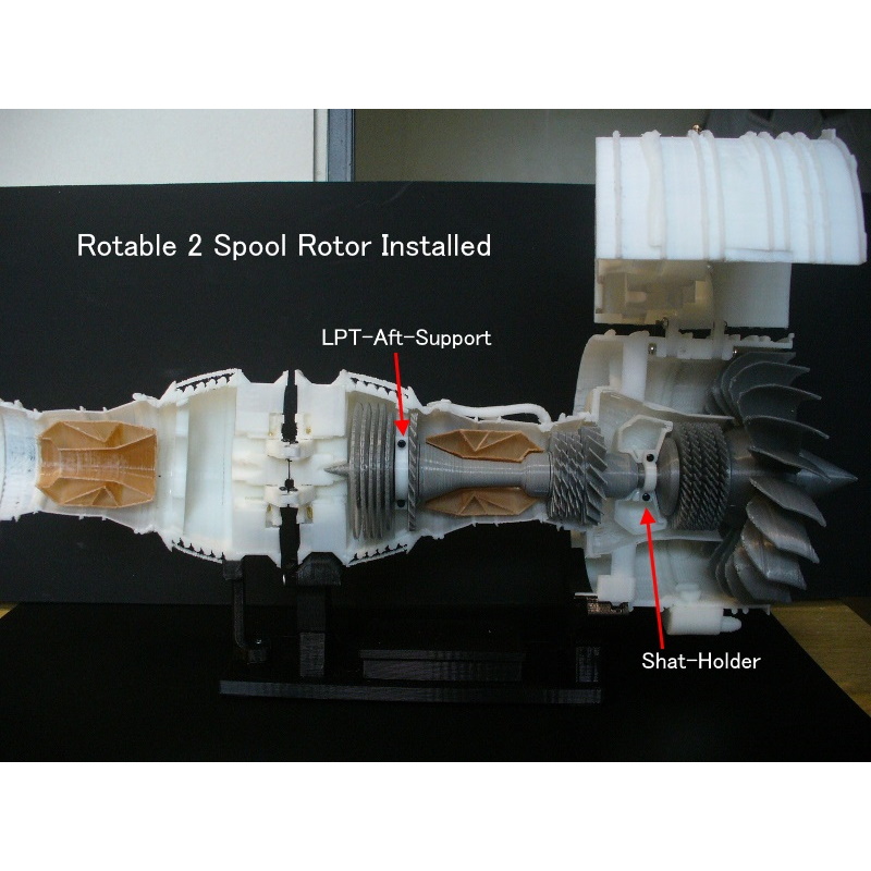 Бесплатный STL файл Jet Engine, Rotable 2 Spool Rotors 🔧・3D-печатный ...