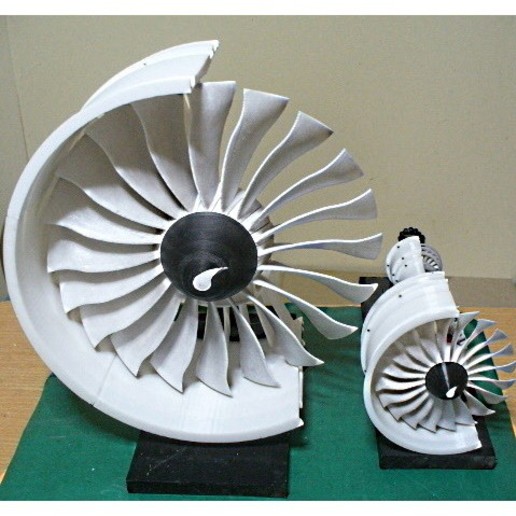 Download STL file Geared Turbofan Engine (GTF), 10 inch Fan Module • 3D ...
