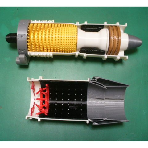 Descargar diseños 3D Jet Engine, Single-Spool con AfterBurner ・ Cults