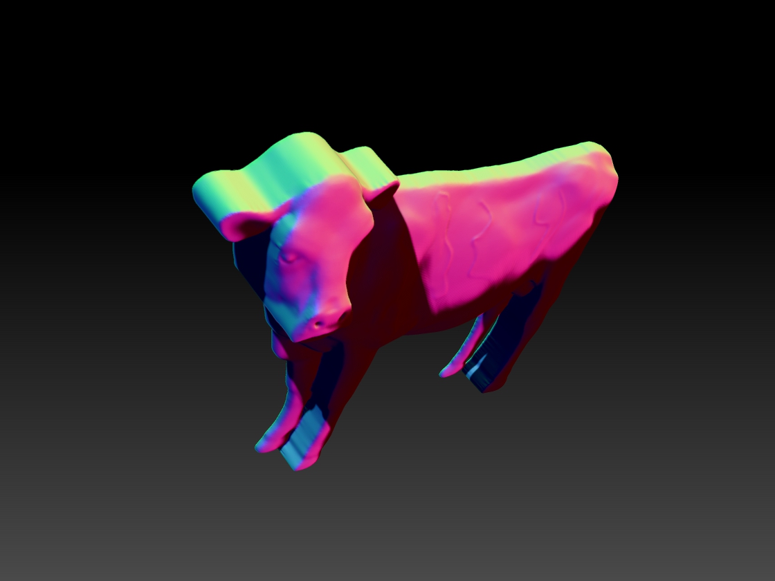 OBJ file low relief Cow・3D printable model to download・Cults