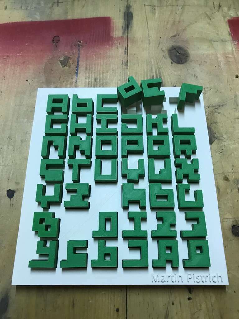 Archivo 3D gratis 4x4 Pixel Alphabet 💭・Plan para descargar y imprimir ...