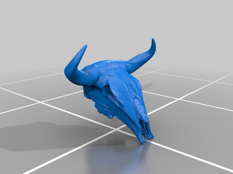 Free 3D file Bull Skull 🐂・3D printable model to download・Cults