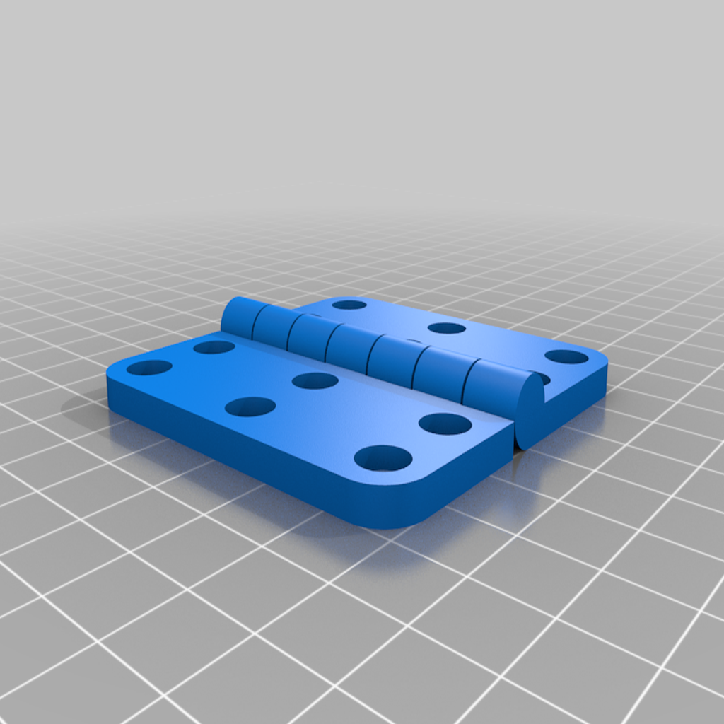 Download free STL file My Customized Parametric Hinge4mm thick • 3D ...