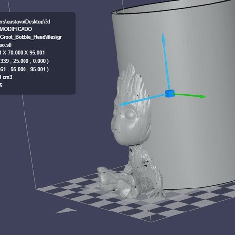 Download 3D printing templates Baby Groot with class holder accessories ...