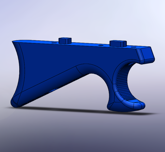 STL file M-Lok Angled Foregrip 🔫・3D printer design to download・Cults