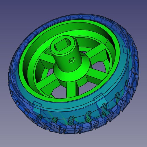 Descargar archivo STL gratis Rueda para robot en dos materiales • Plan ...