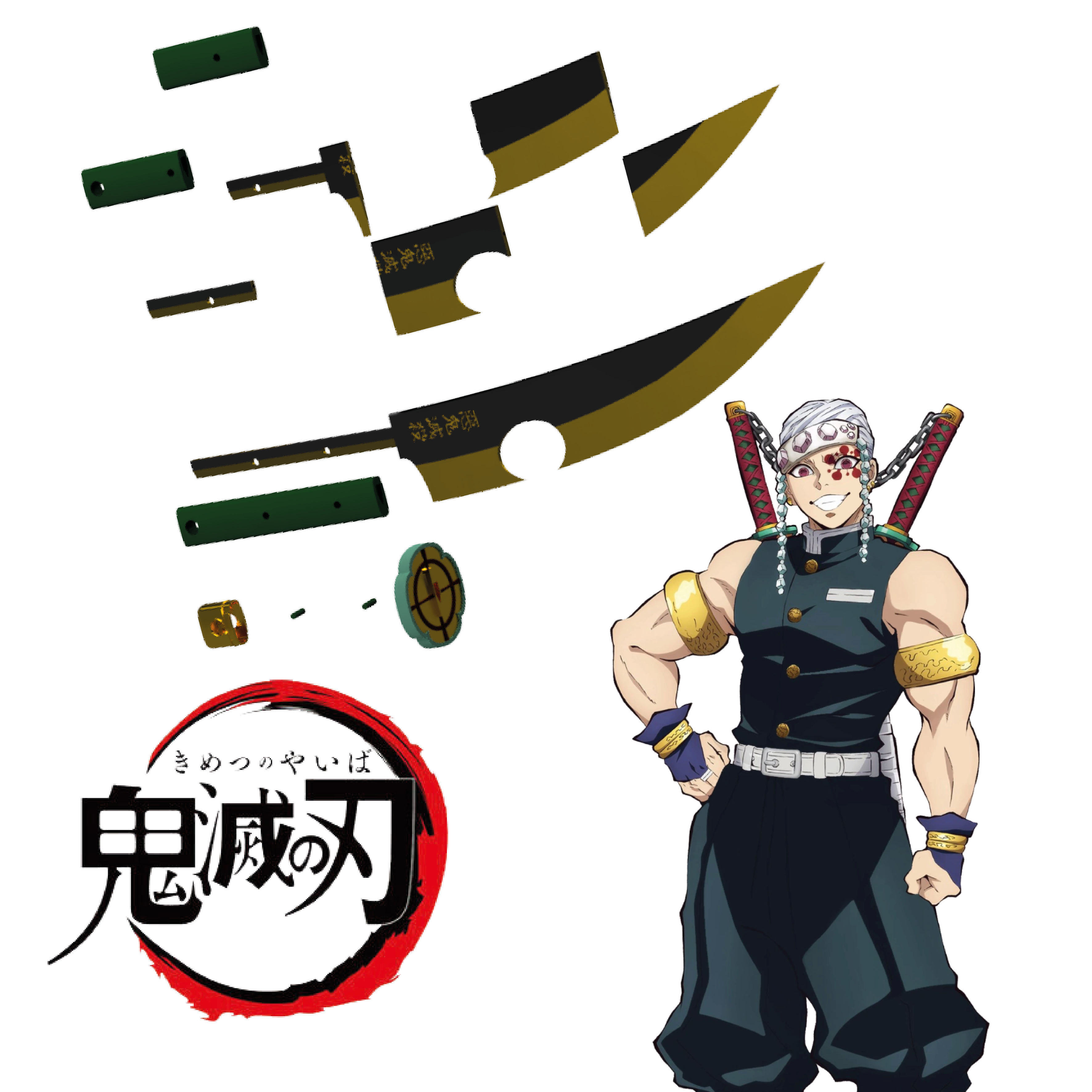 STL file KATANA DE TENGEN UZUI DE KIMETSU NO YAIBA / DEMON SLAYER 🎲・3D ...