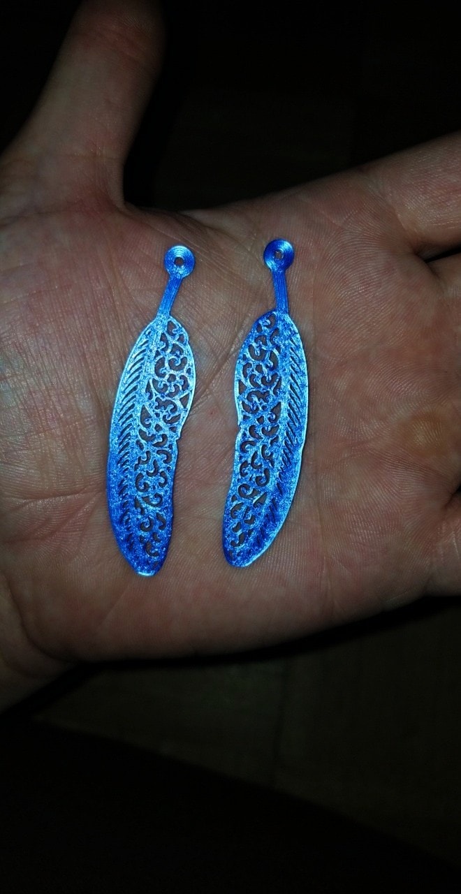 Download STL file Feather Earrings • 3D printing model ・ Cults