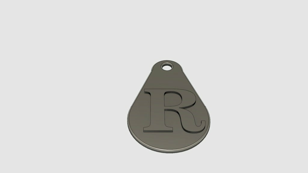 Бесплатный STL файл Letter R Key Fob 🔑・Дизайн 3D-печати для загрузки・Cults