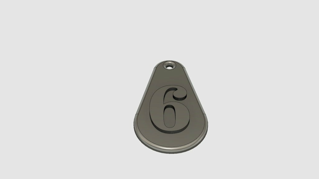 Free STL file Digit 6 Key Fob・3D printer model to download・Cults