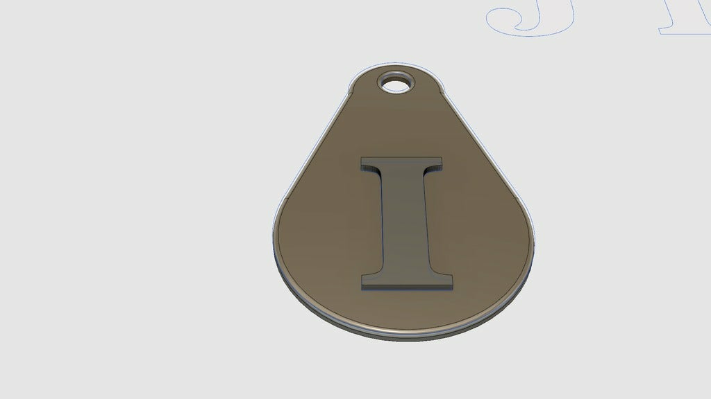Free STL file Letter I Key Fob 🔑・3D printing idea to download・Cults