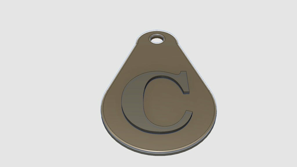 Free STL file Letter C Key Fob 🔑・3D printer model to download・Cults