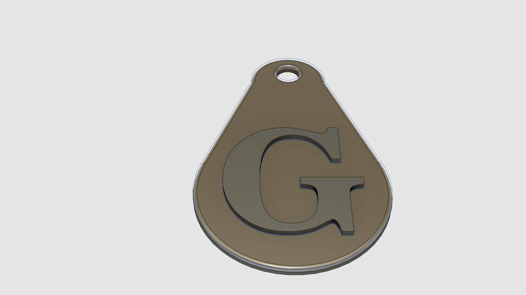 Free STL file Letter G Key Fob・3D print object to download・Cults
