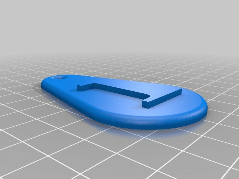 Free STL file Digit 1 Key Fob・3D printing design to download・Cults