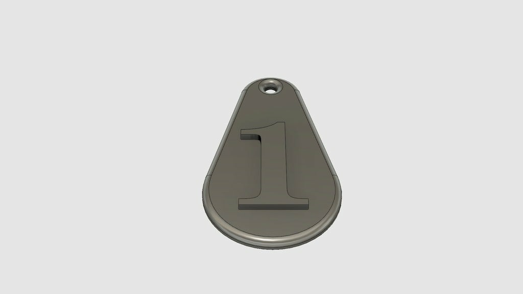 Free STL file Digit 1 Key Fob・3D printing design to download・Cults