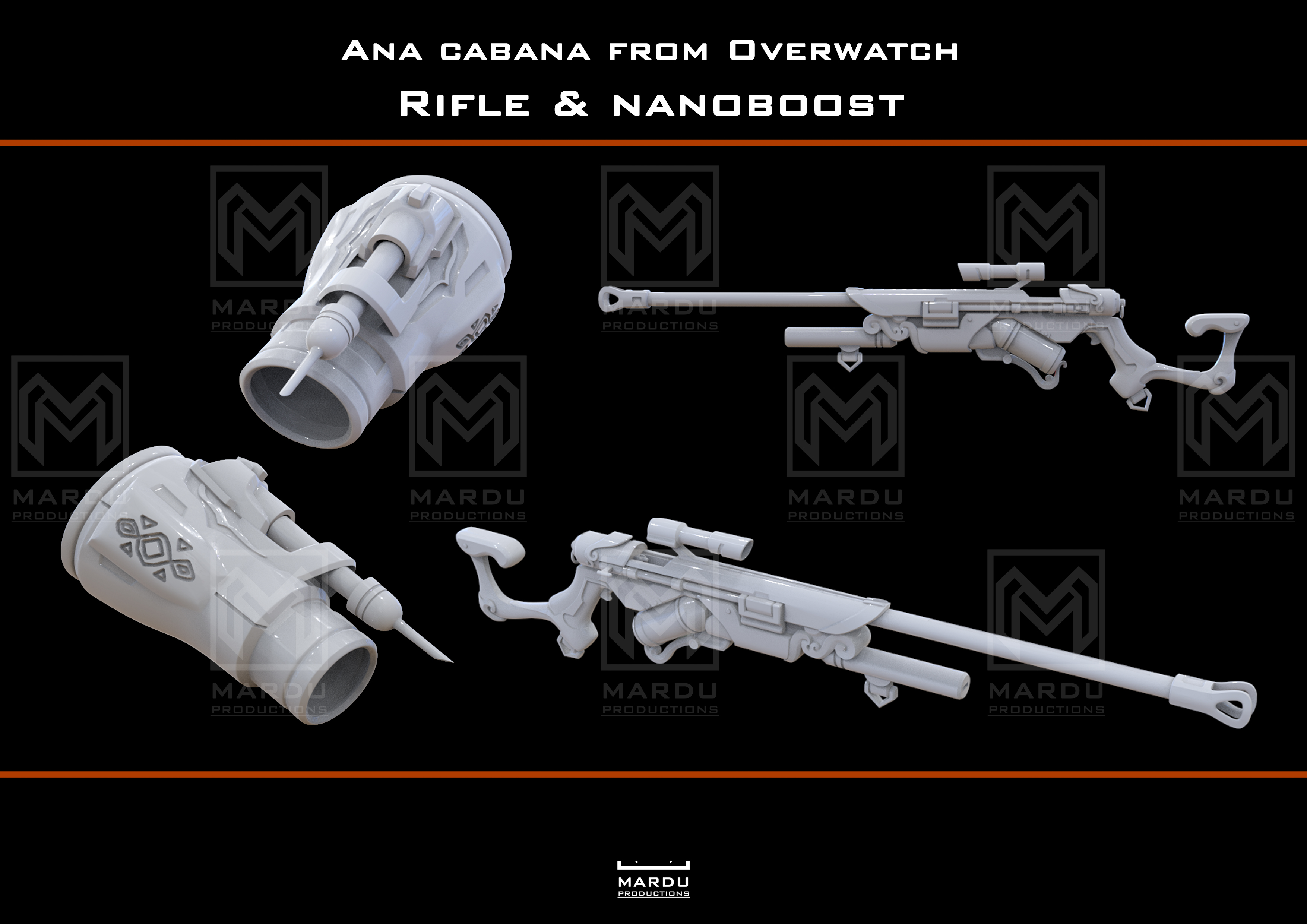 Файл STL Ana cabana's Rifle cosplay・Дизайн для загрузки и 3D-печати・Cults