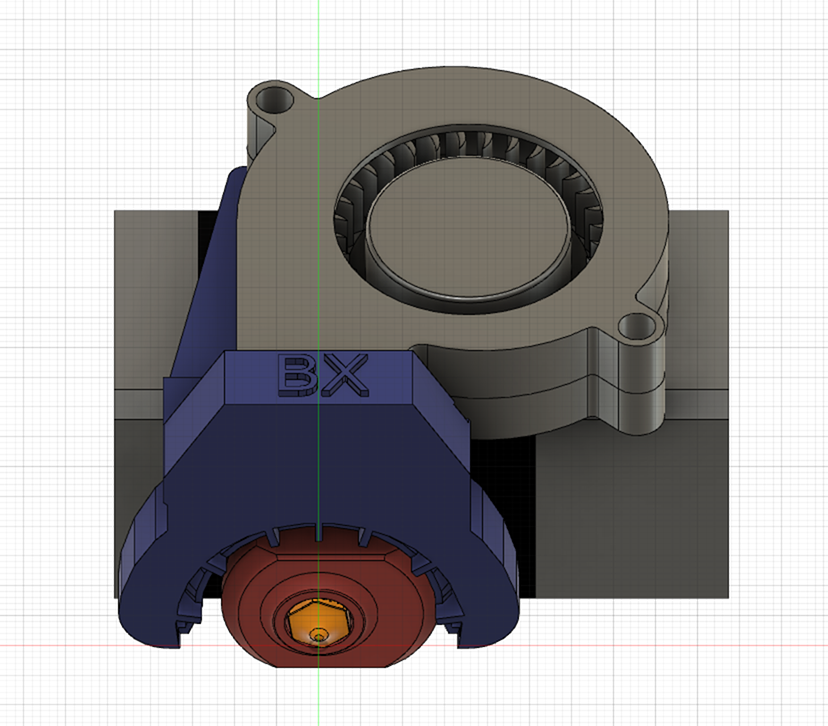Free STL file BIQU BX Front Mount 5015 Fan Duct - H2 Extruder・3D printer design to download・Cults
