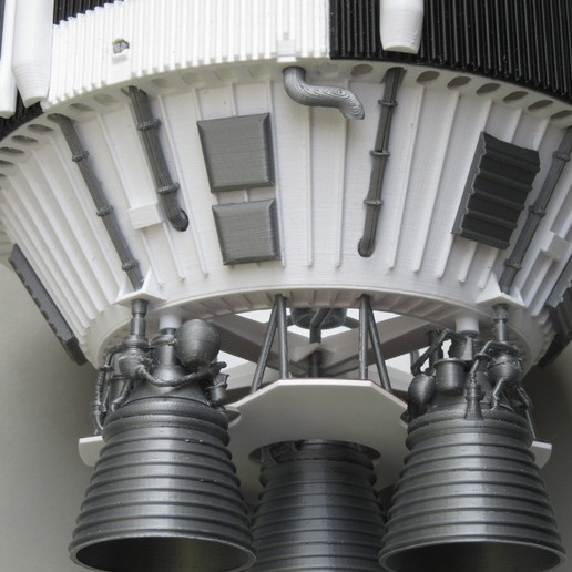 Download 3D printing files apollo 15 saturn 5 pack 2/4 stage S2 ・ Cults