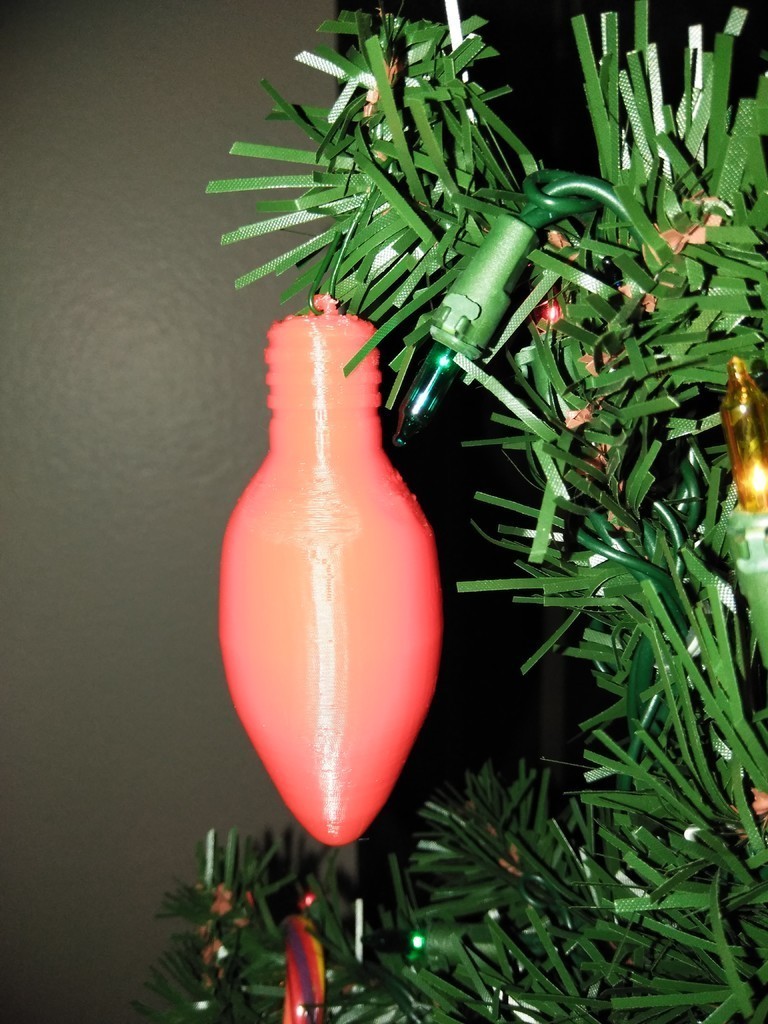 Free STL file Christmas light bulb ornament・3D printer model to ...