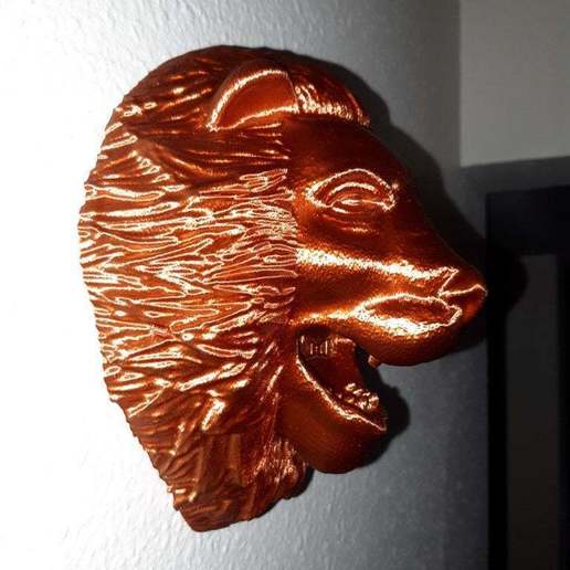 Download free 3D printing designs Lions Head Display - wall mount ・ Cults