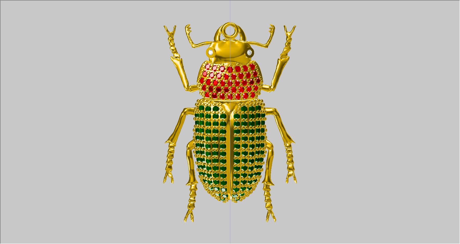 STL file Beetle Necklace・Model to download and 3D print・Cults