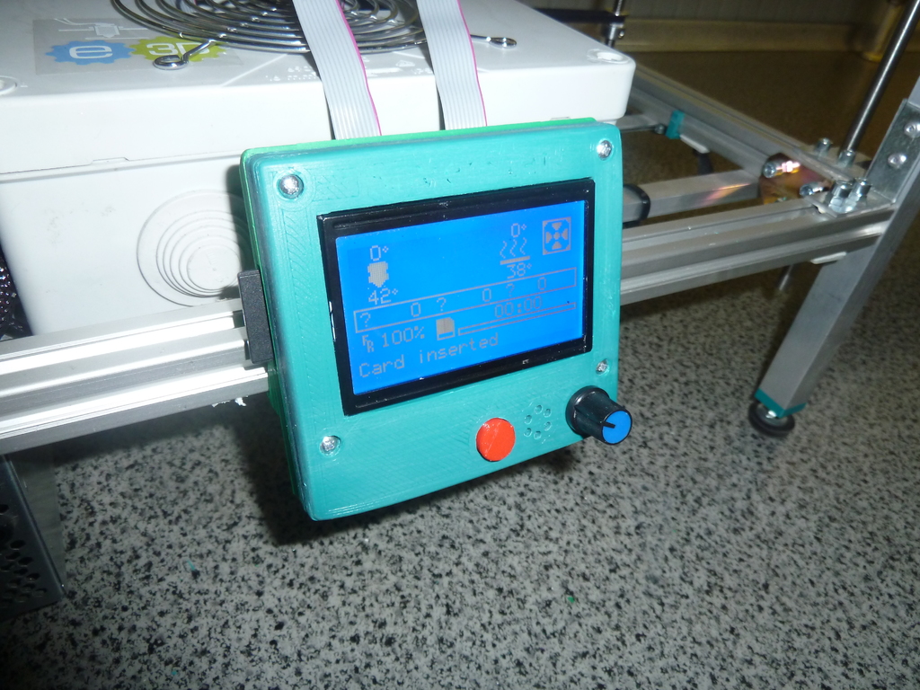 Free 3D file Reprap Full Graphic LCD case for 20x20 aluminum profile 🔧 ...