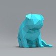 Download OBJ file Low Polygon Pug dog model 3D print model • 3D ...