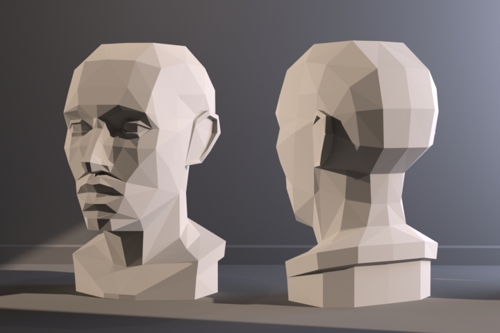 Файл STL Low polygon plane of head 3D print model・Модель для загрузки и ...