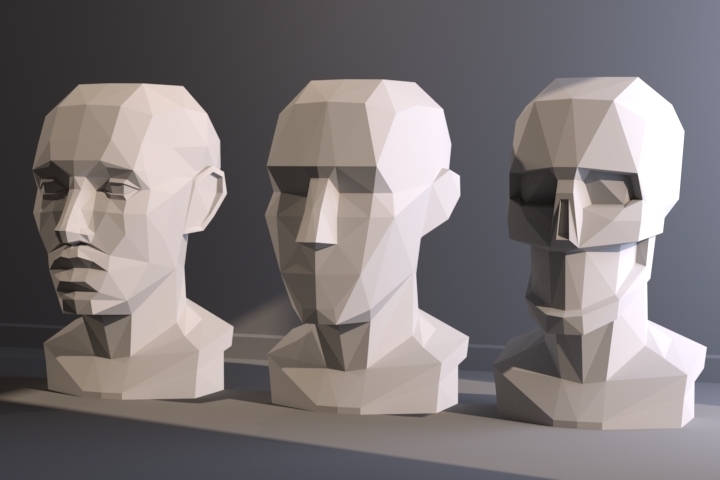 Файл STL Low polygon plane of head 3D print model・Модель для загрузки и ...