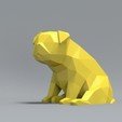 Download OBJ file Low Polygon Pug dog model 3D print model • 3D ...
