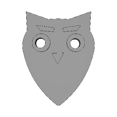 STL file Guitar Pick Owl N1・3D print model to download・Cults