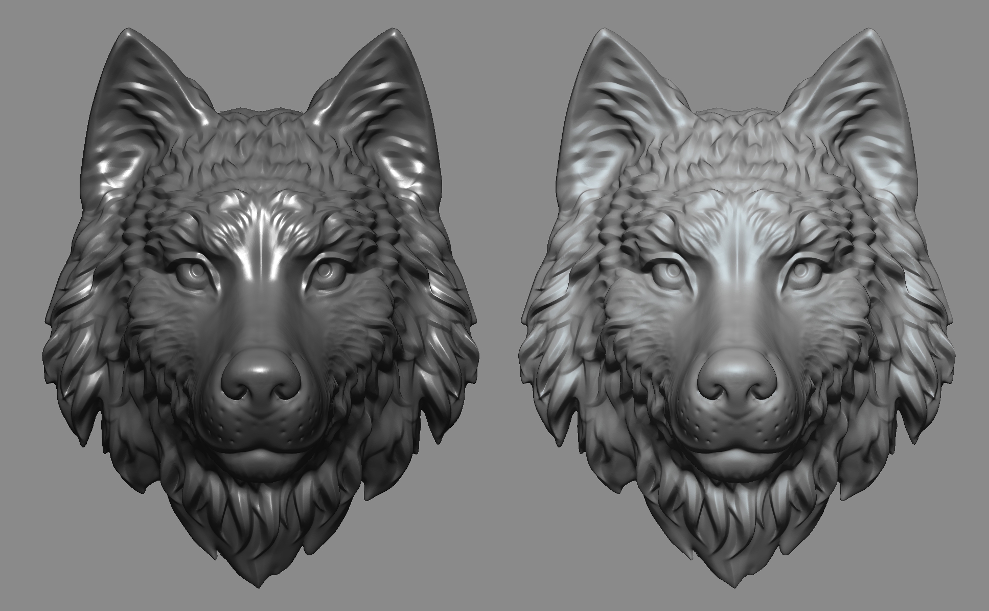 STL file Wolf Head 🐺・3D printable model to download・Cults