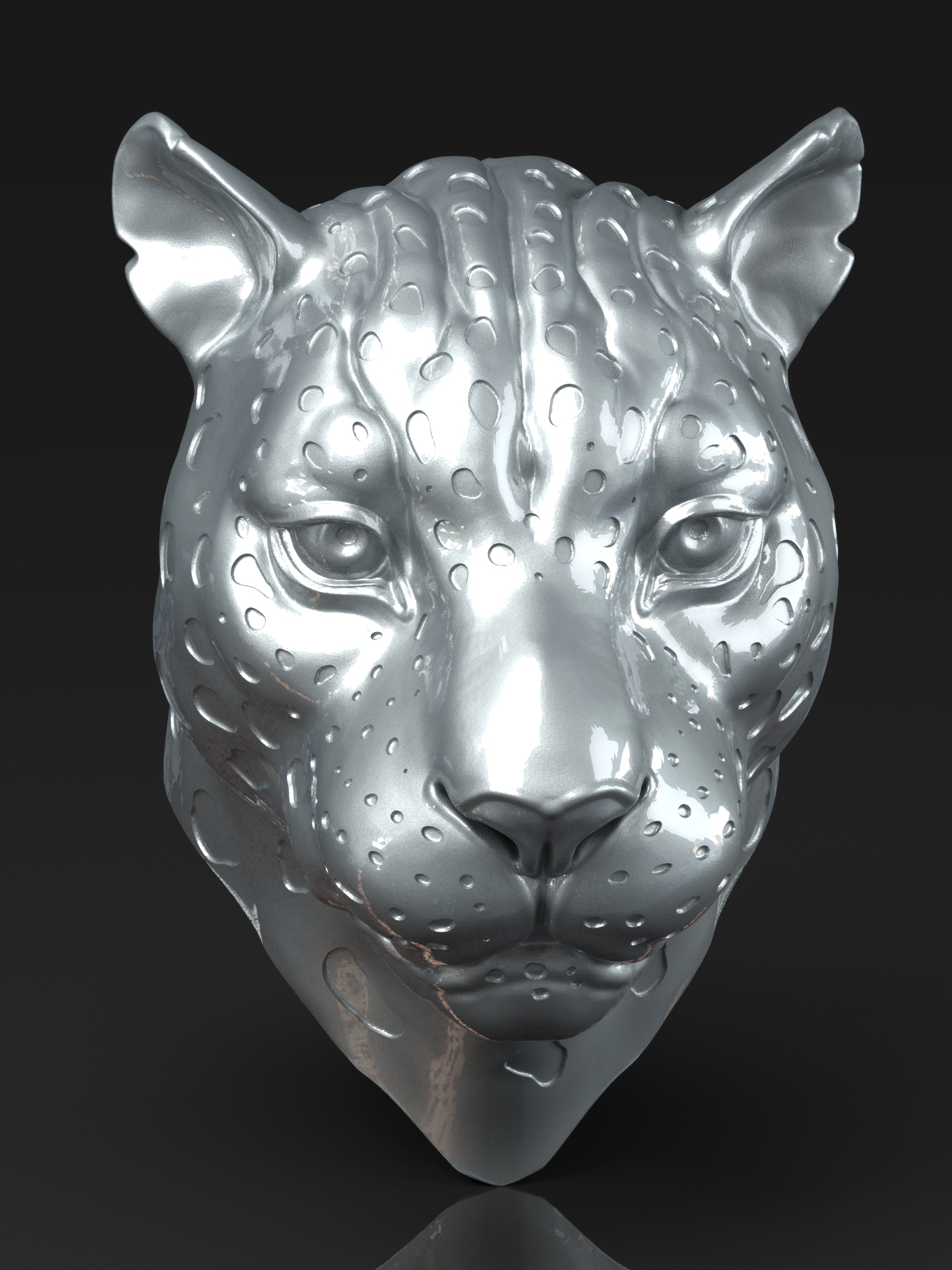 STL file Leopard Head 🐆・3D printing model to download・Cults