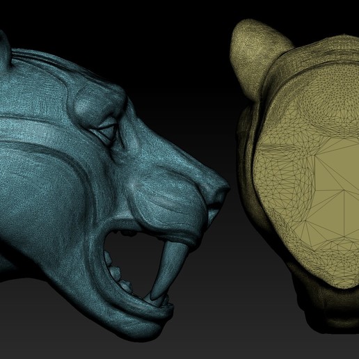 Download OBJ file Tiger Head Number06 • 3D printing template ・ Cults