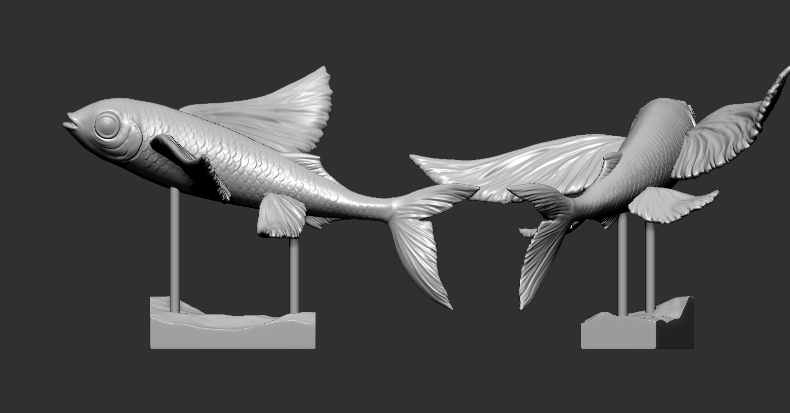 STL file Flying fish 🐠・Model to download and 3D print・Cults