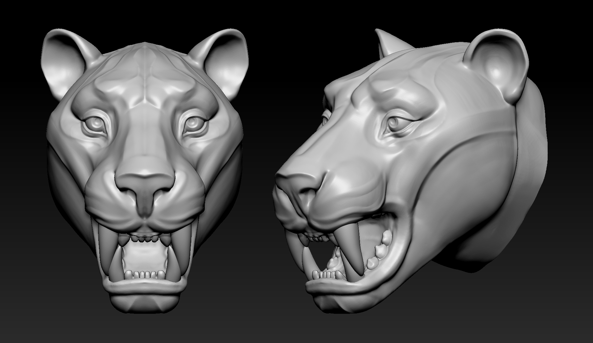 STL file Tiger Head Number06・Model to download and 3D print・Cults