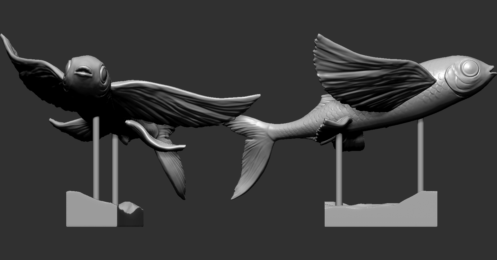 STL file Flying fish 🐠・Model to download and 3D print・Cults