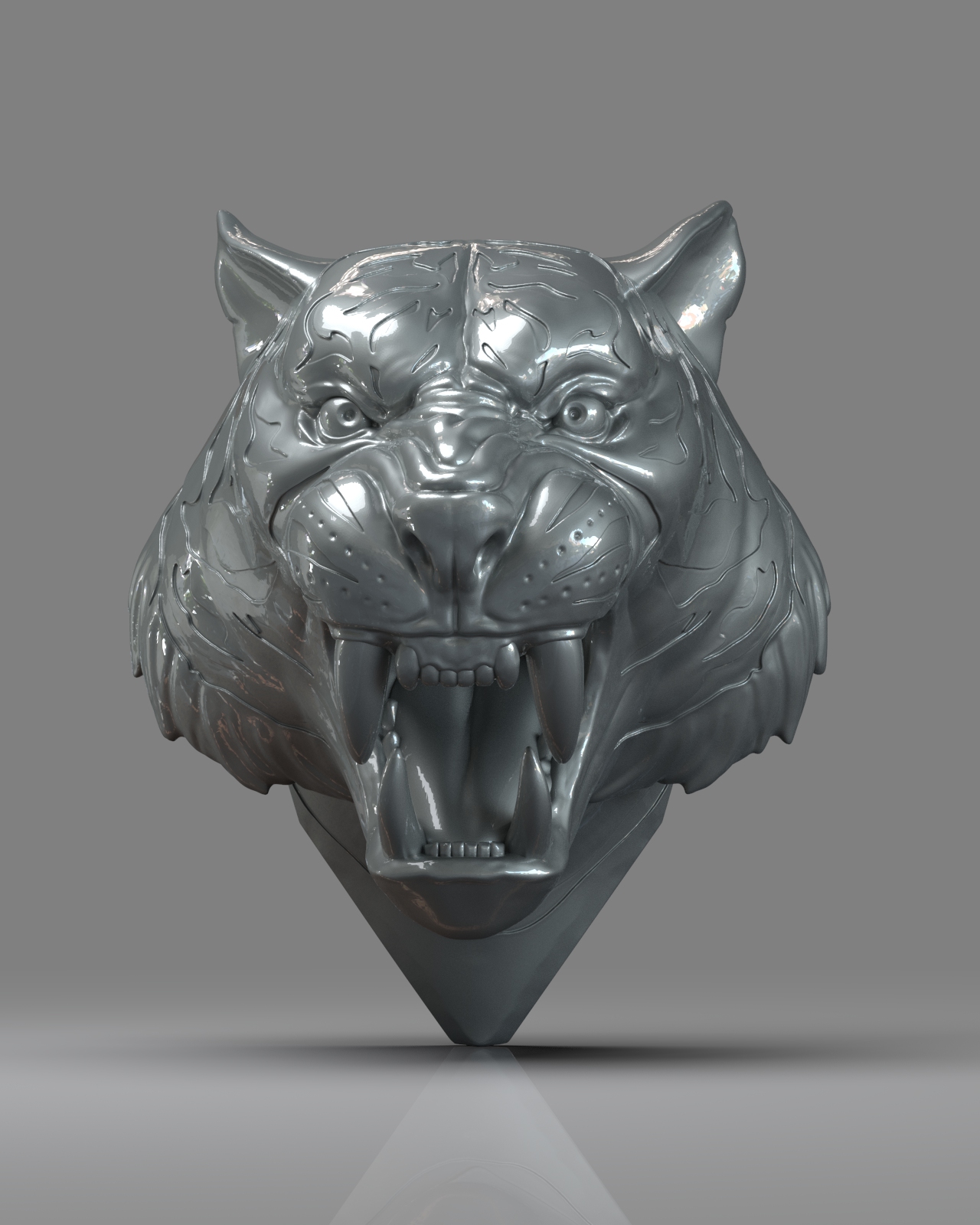 STL file Tiger Head 01・3D printing design to download・Cults