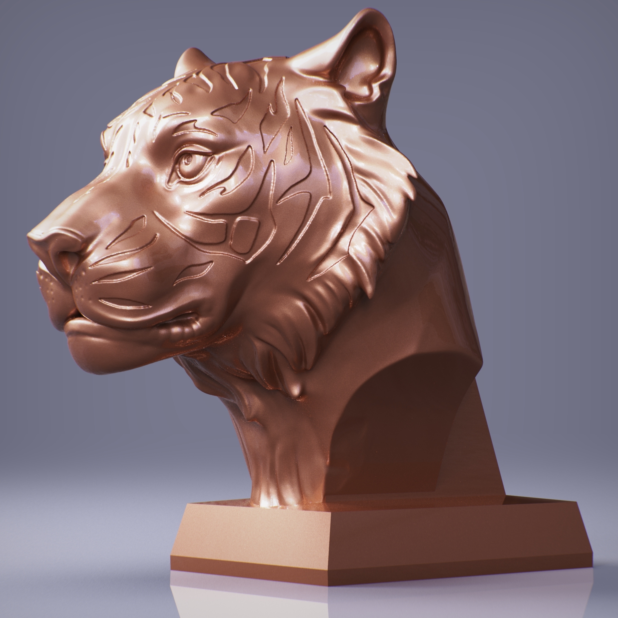 STL file Tiger Head Number04・3D printing design to download・Cults