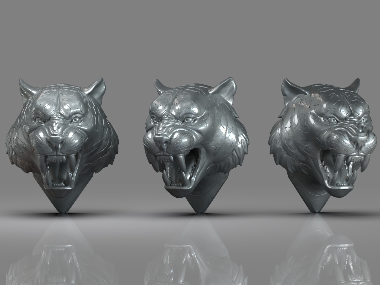 STL file Tiger Head 01・3D printing design to download・Cults