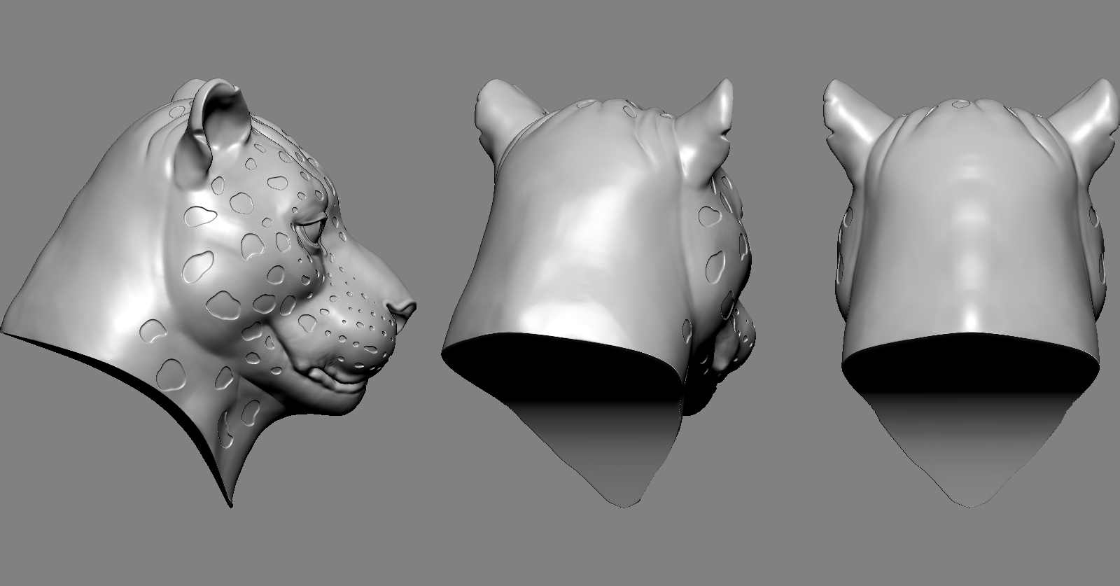 STL file Leopard Head 🐆・3D printing model to download・Cults