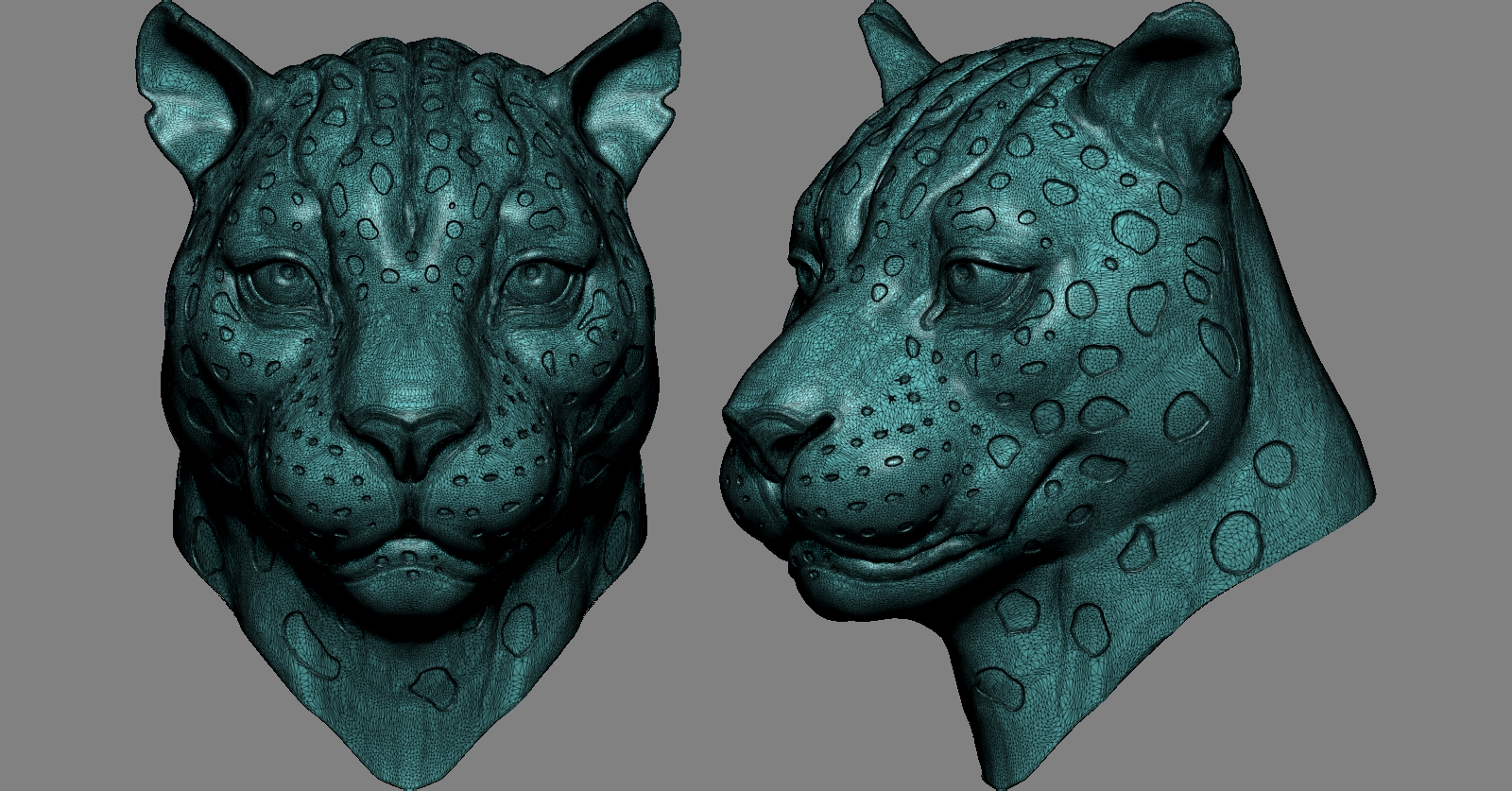 STL file Leopard Head 🐆・3D printing model to download・Cults
