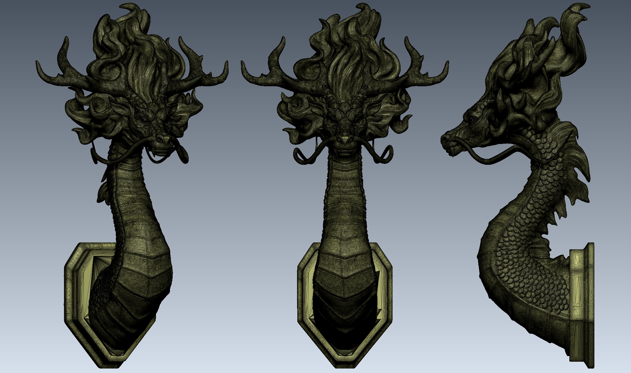 Free STL file Dragon Portrait 🐉・3D printer design to download・Cults