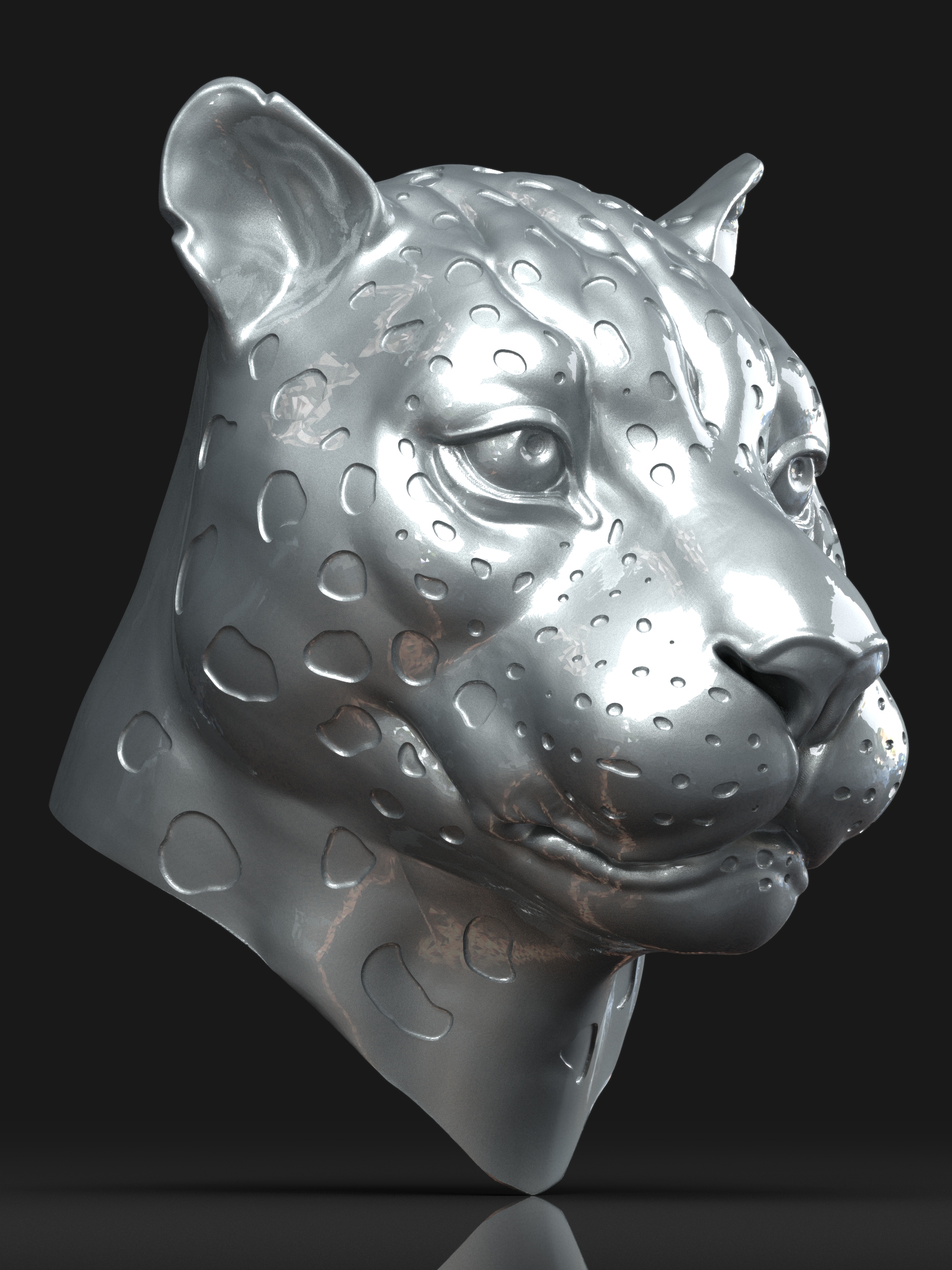 STL file Leopard Head 🐆・3D printing model to download・Cults